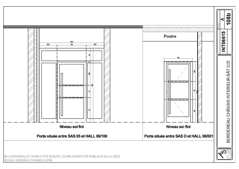 A 107 108 108a 108b Bât C.D Bordereau Châssis A SP 108b Bordereau ...