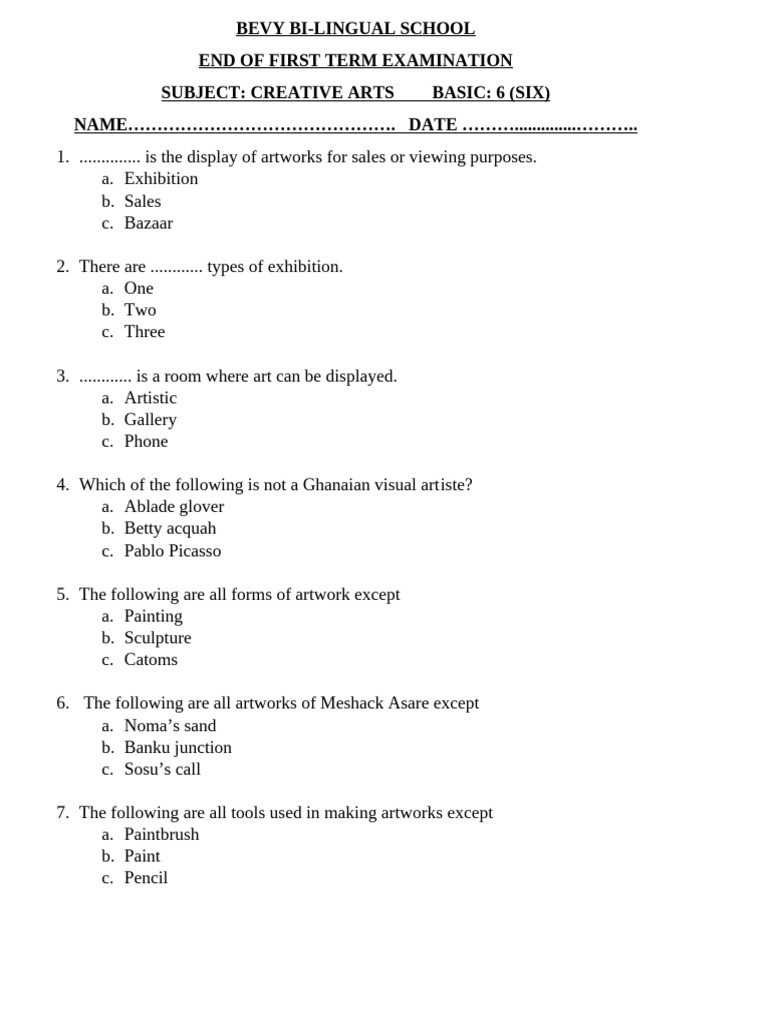 BASIC 6 | PDF | Clay | The Arts