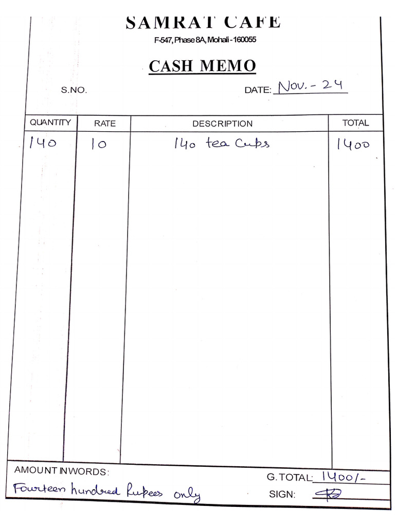 Tea Bill Nov.-24 | PDF
