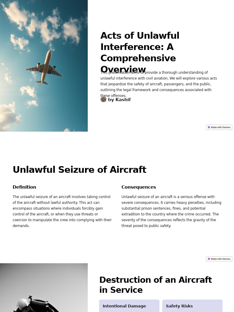 Acts of Unlawful Interference A Comprehensive Overview | PDF | Airport ...