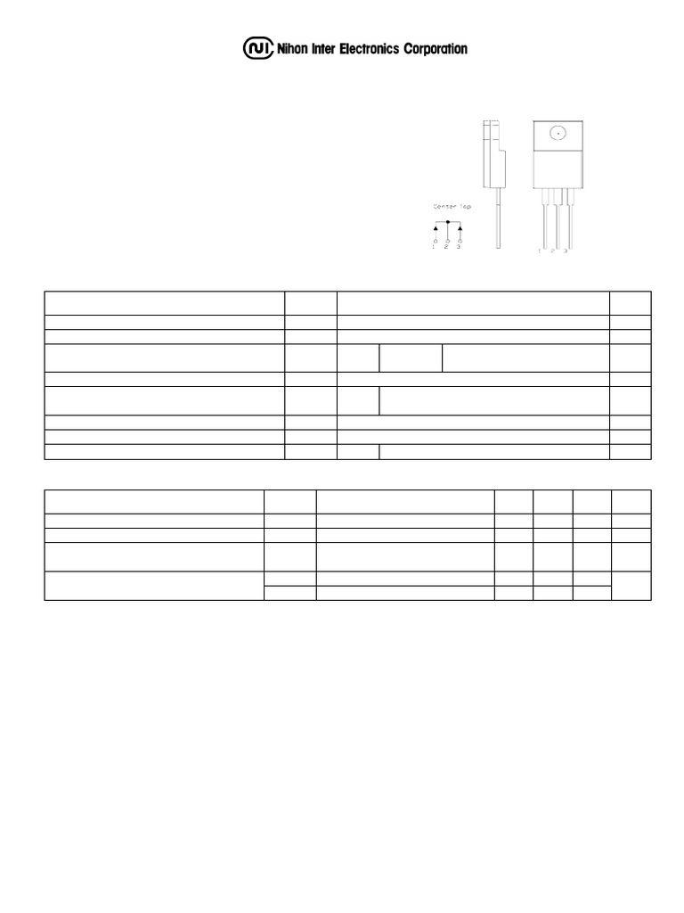 FCF10A40 Dual Diodes - Cathode Common | PDF | Diode | Electric Power