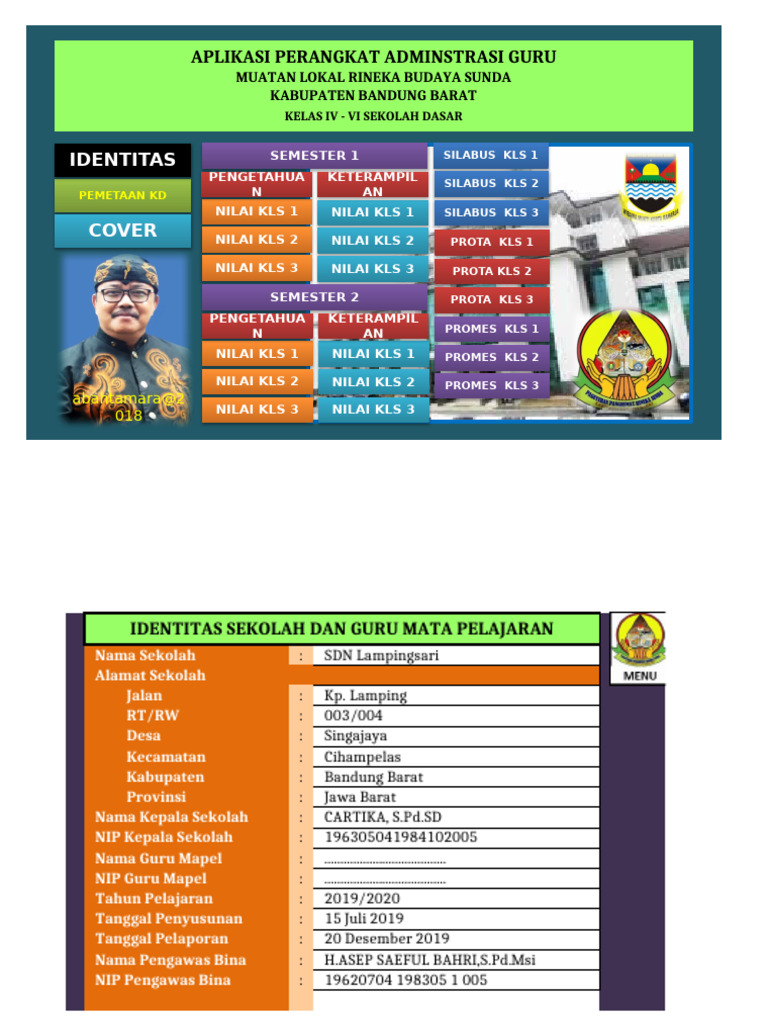 Aplikasi Perangkat Adnis Guru Mulok RBS KBB Kelas 1-3 (Abahtamara@2019) - Juli 2019 | PDF