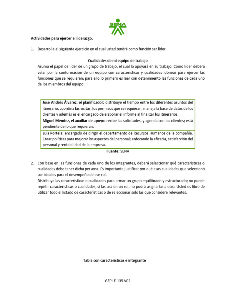 Actividades para Ejercer El Liderazgo 2 | PDF | Liderazgo | Business