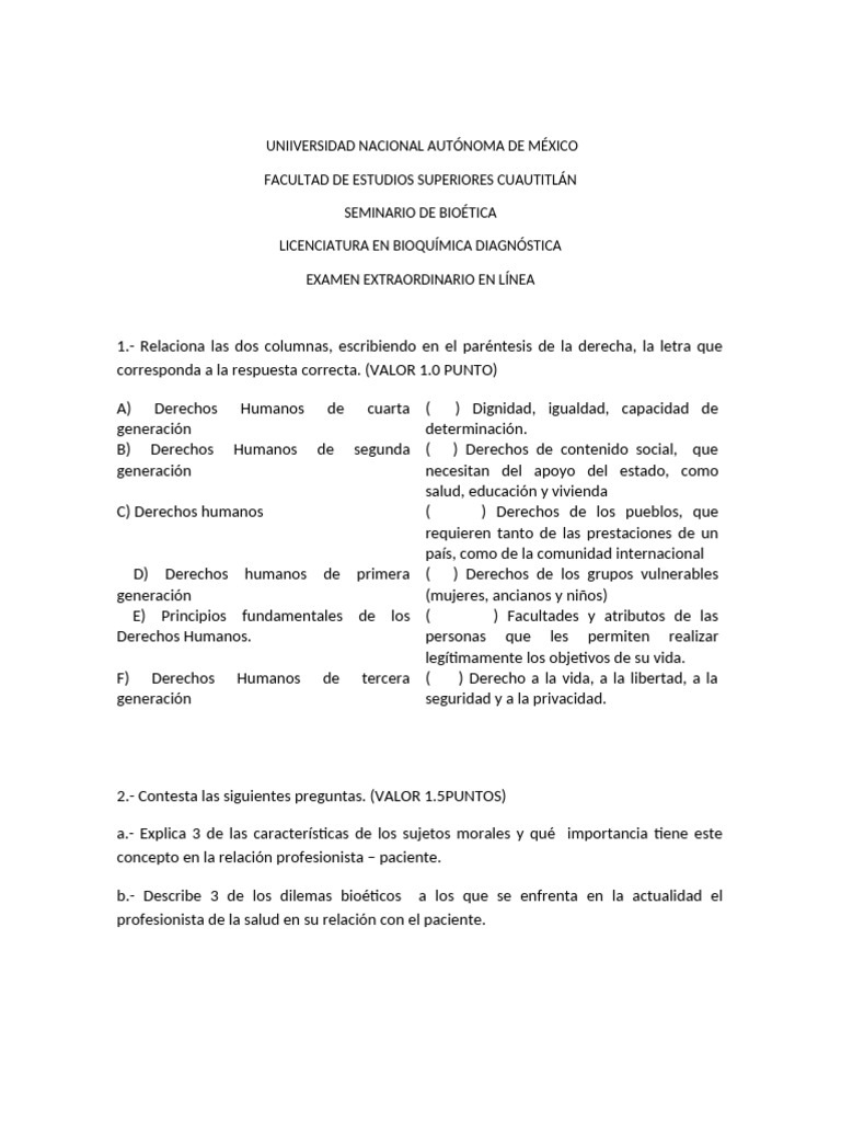 Bioet Ex Ext Agosto 2021 BQD | PDF | Bioética | Derechos humanos
