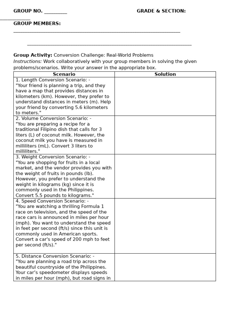 PETA #1 - Systems of Measurement | PDF | Litre | Speed