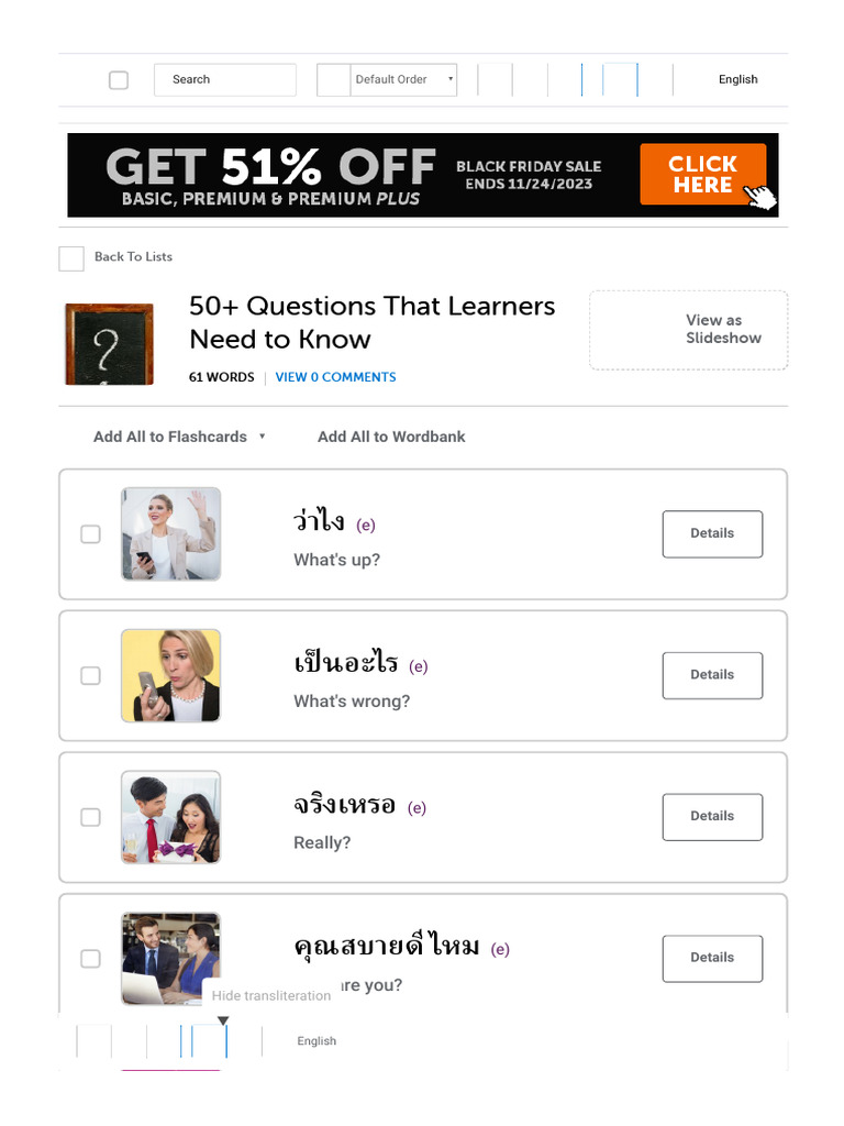 ThaiPod101_50+ Questions in Thai That Learners Need to Know | PDF