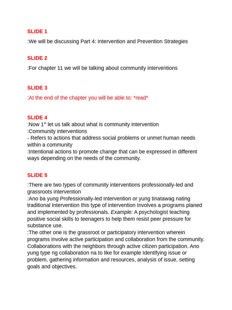 Report Community Intervention | PDF | Substance Abuse | Community