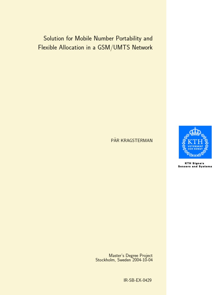 Mobile Number Portability in GSM/UMTS | PDF | Short Message Service ...