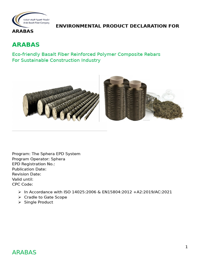 Arabas EPD | PDF | Life Cycle Assessment