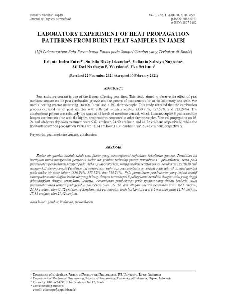 Heat Propagation-Peat EIP Etal | PDF