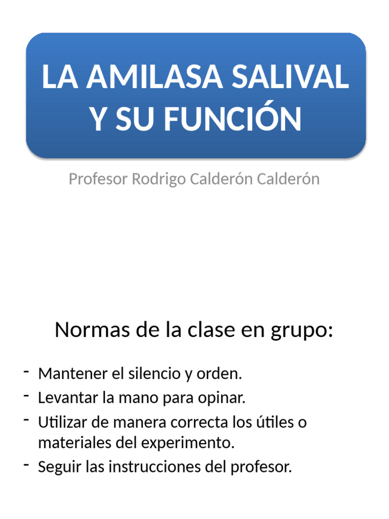 Función de la Amilasa Salival en Digestión | PDF | Digestión | Química