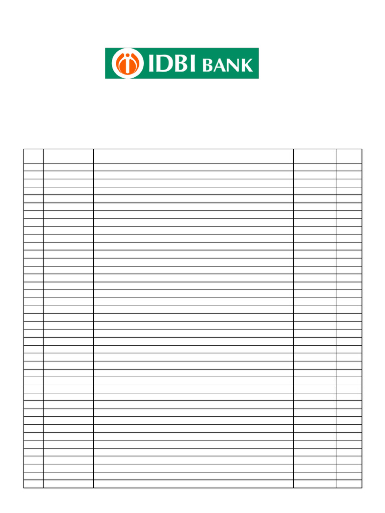 IDBI BANK PRINT | PDF
