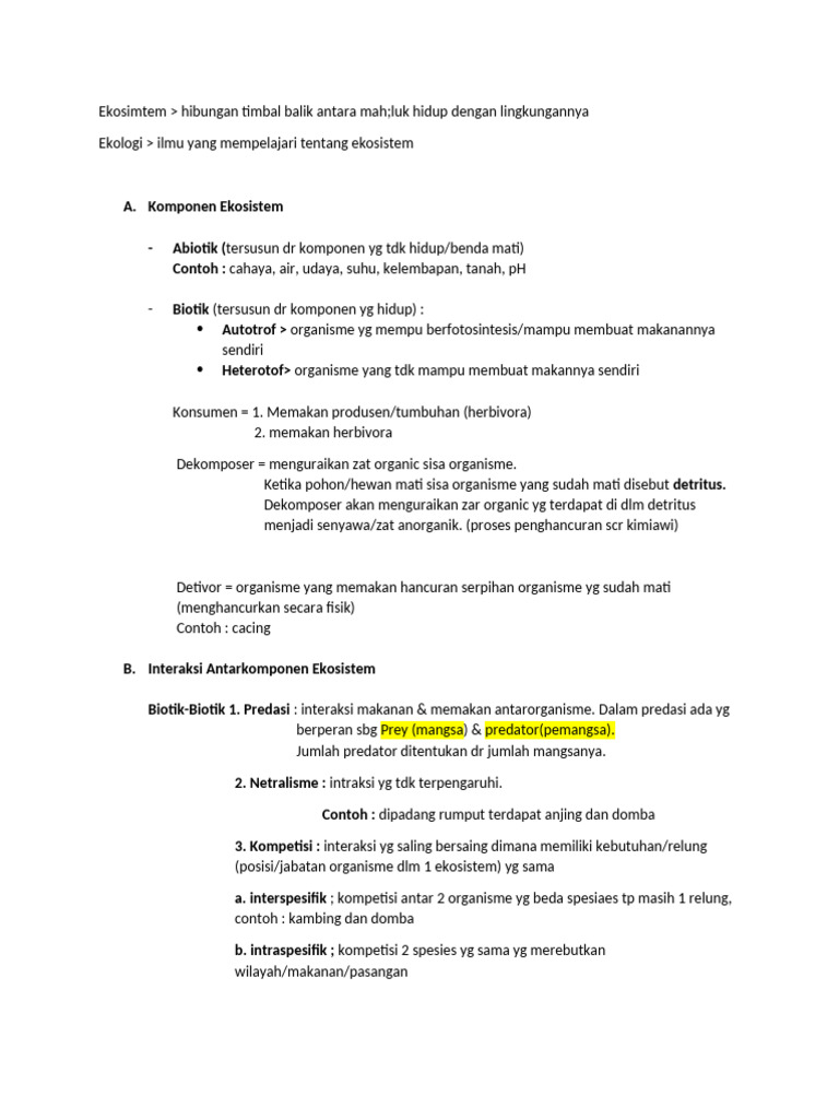 ekosistem biologi kelas x | PDF