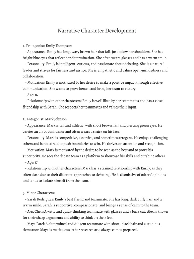 8.3 Character Development | PDF