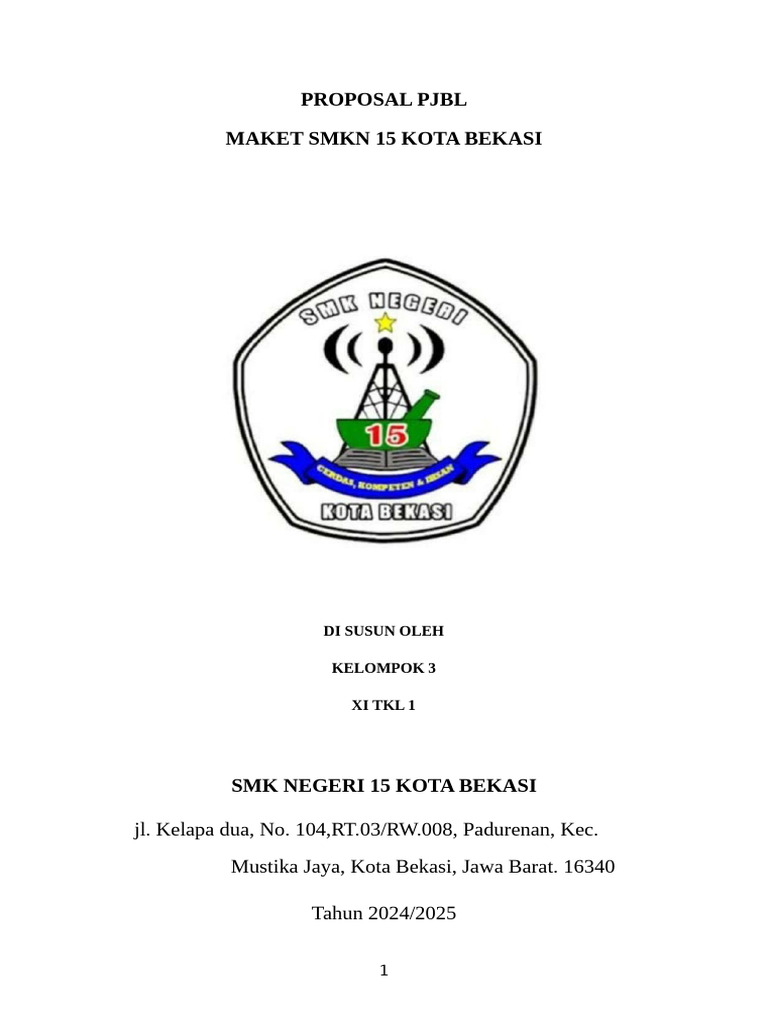 Proposal Pjbl Kel 3 | PDF