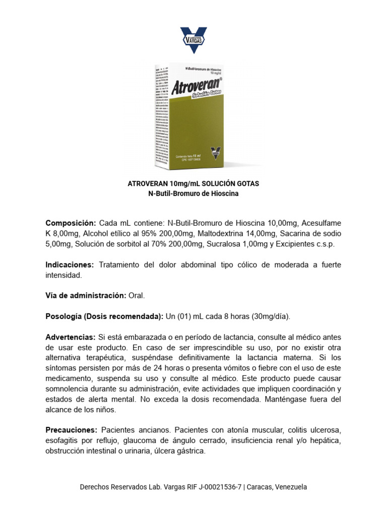 Atroveran Gotas 10mg | PDF
