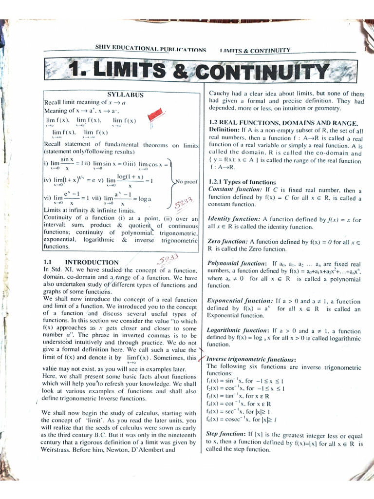Limits. Questions | PDF