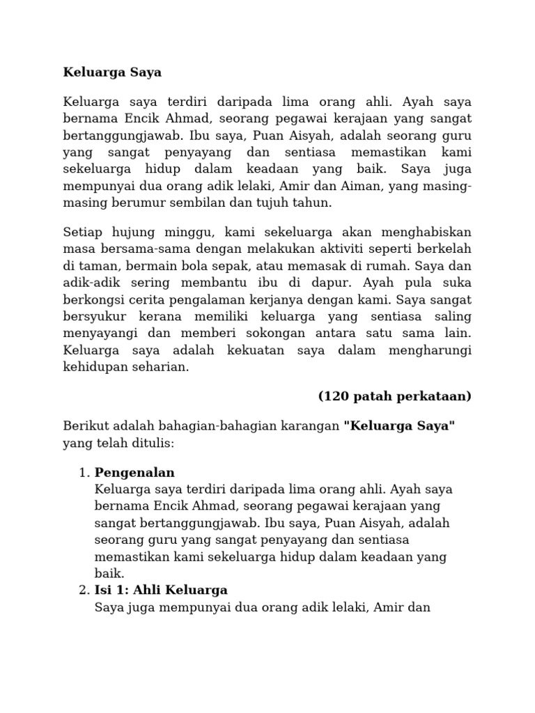 Keluarga Saya | PDF