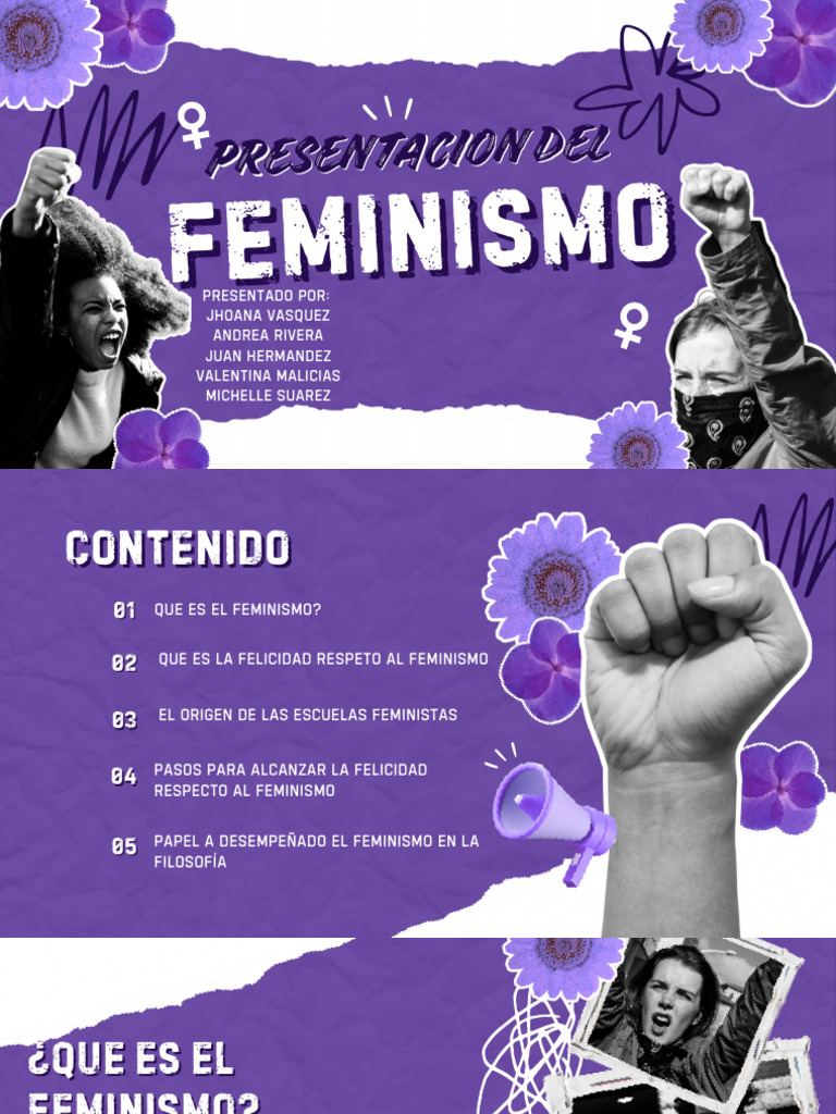Presentación Historia Del Feminismo Collage Morado | PDF | Estudios de ...