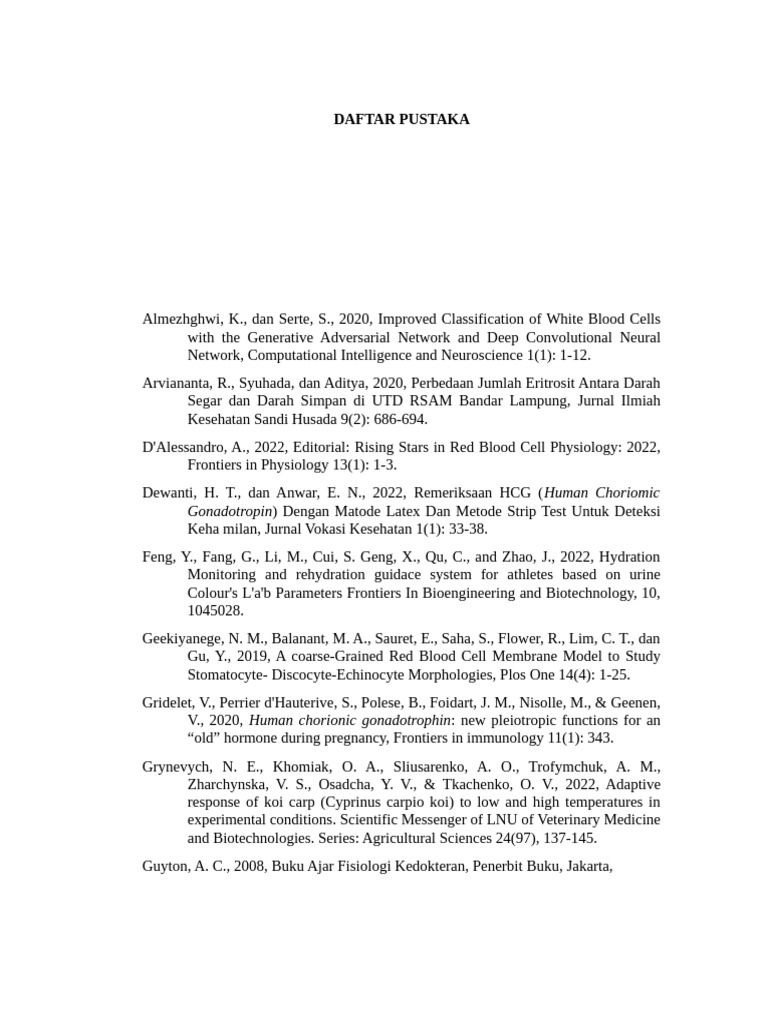 Daftar Pustaka Fiswan Patin | PDF