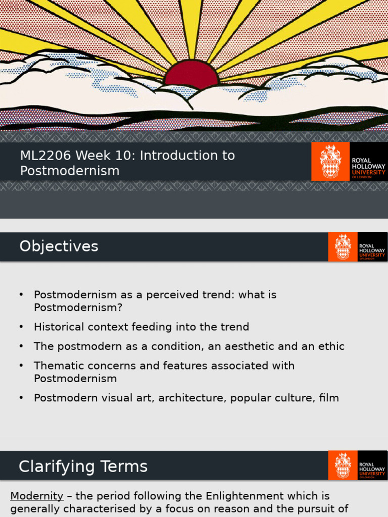 Ml2206 Postmodernism Introduction 24 25 Pdf Postmodernism Modernism