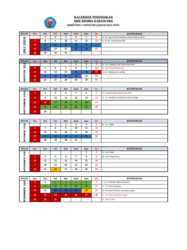 KALDIK SMK ROSMA TA 2024-2025 | PDF