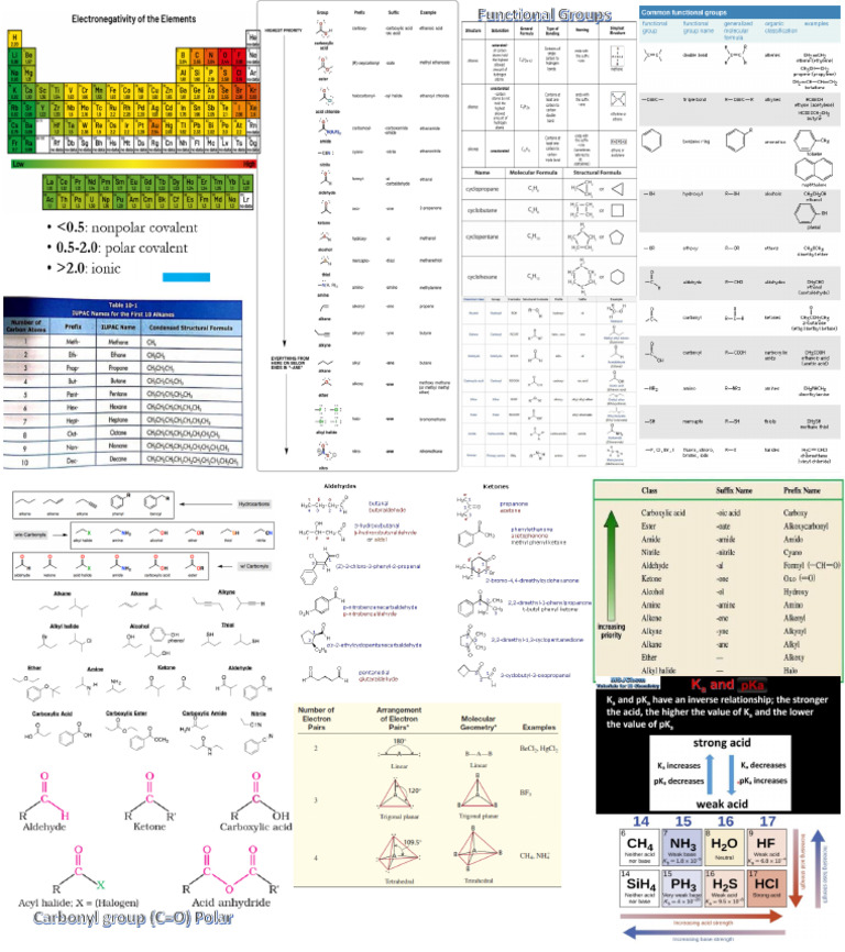 Org Chem Cheatsheet | PDF