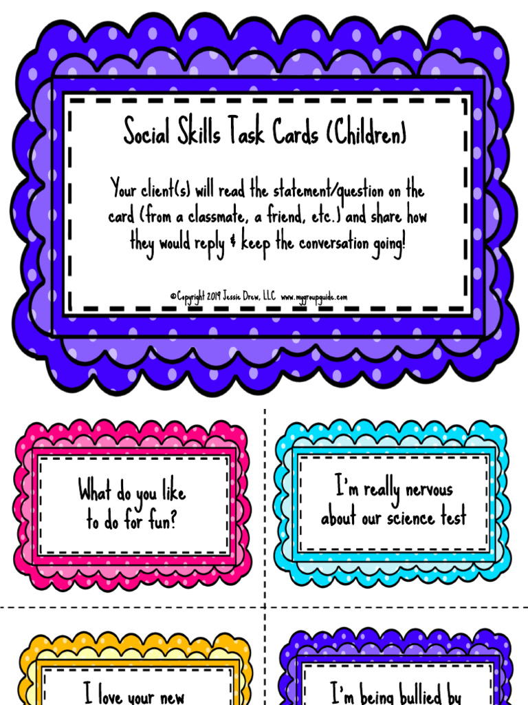 Task-Cards-Social-Skills | PDF