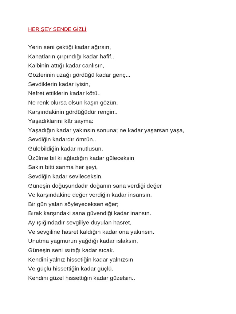 herşey sende gizli | PDF