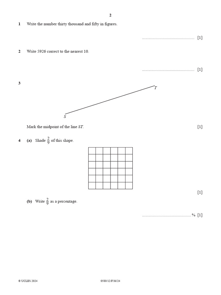 241129 0580_m24_qp_12[1] | PDF | Area | Euclidean Geometry