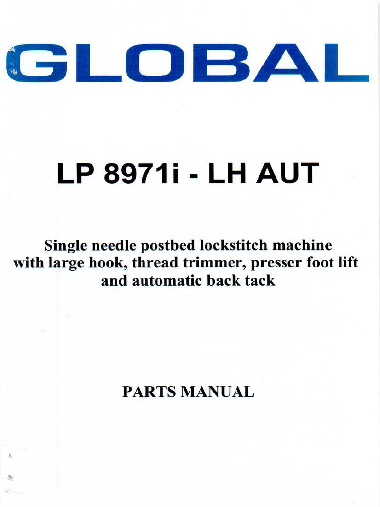 Manual Global LP 8971-Lh-Aut Lançadeira Grande | PDF