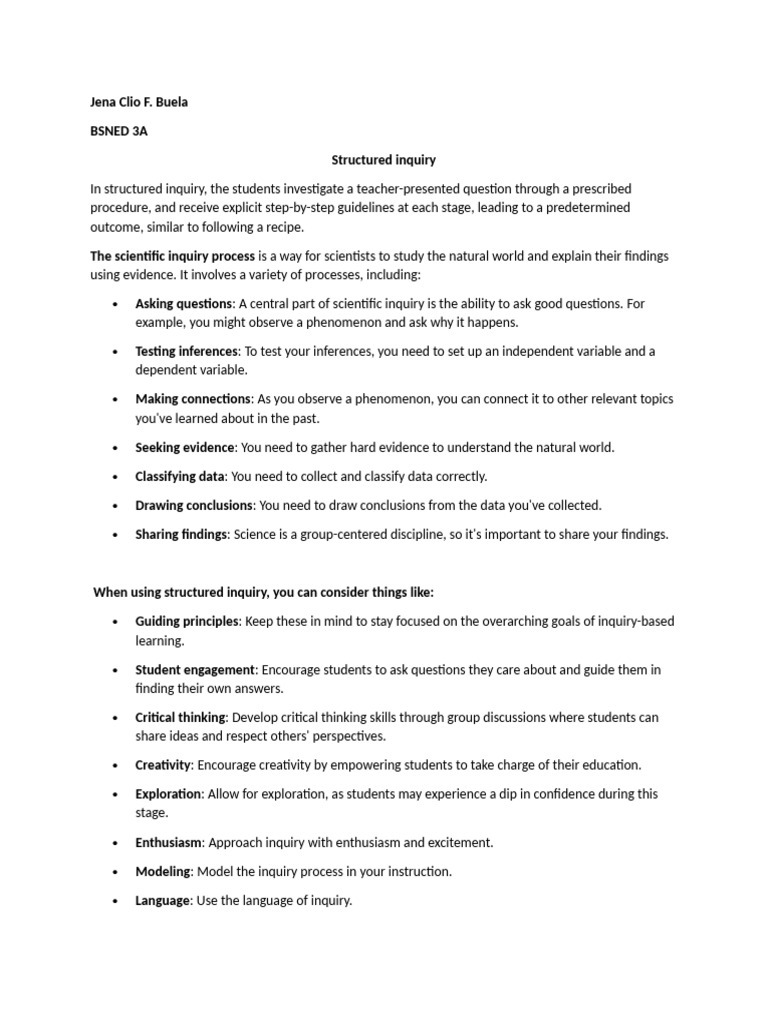 Structured Inquiry | PDF