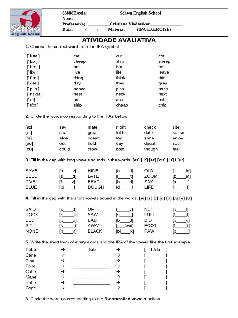 IPA - Exercise 3 PAGES | PDF | Human Voice | Phonetics