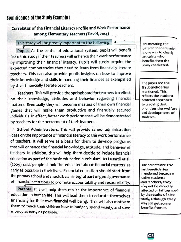 Significance of The Study Sample | PDF