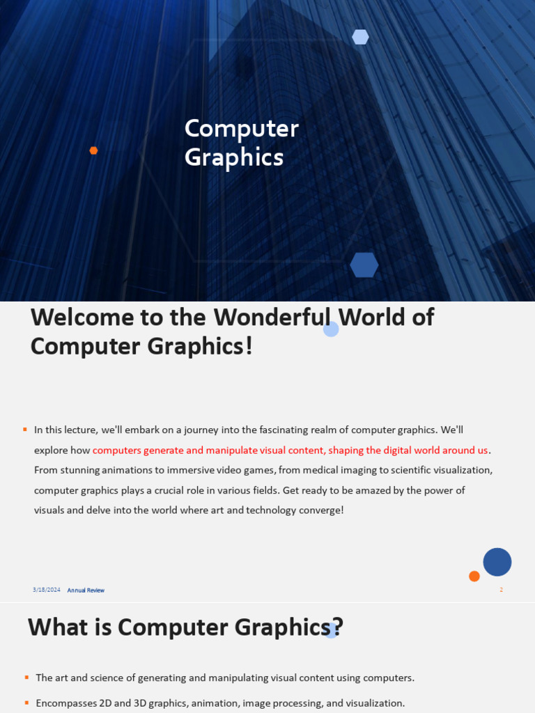 Lecture 1-Introduction To Computer Graphics | PDF | Computer Graphics | 3 D Computer Graphics