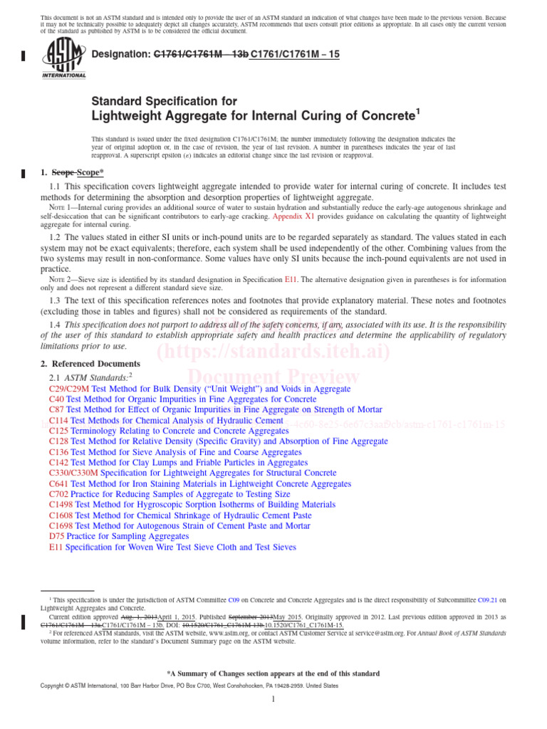 ASTM-C1761-C1761M-15 | PDF | Concrete | Humidity