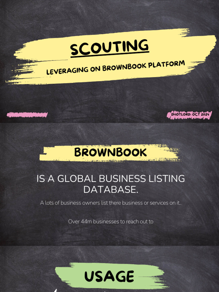 Scouting Leveraging On Brownbook Platform-Compressed | PDF