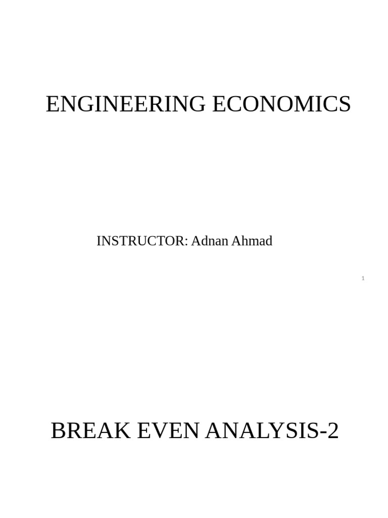 Breakeven Analysis | PDF | Management Accounting | Pricing