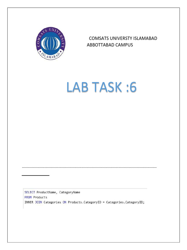 DATA BASE LAB 6 | PDF