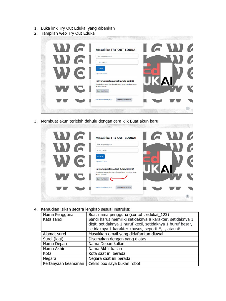 Panduan Try Out | PDF