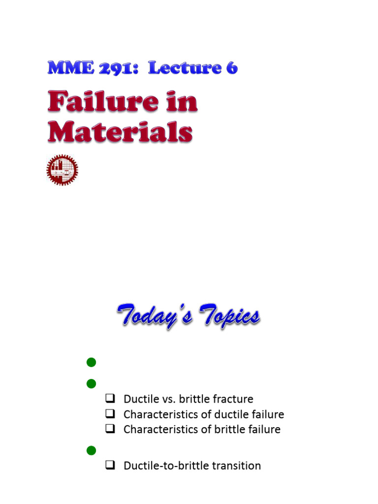 6. Failure in Materials | PDF | Fracture | Ductility