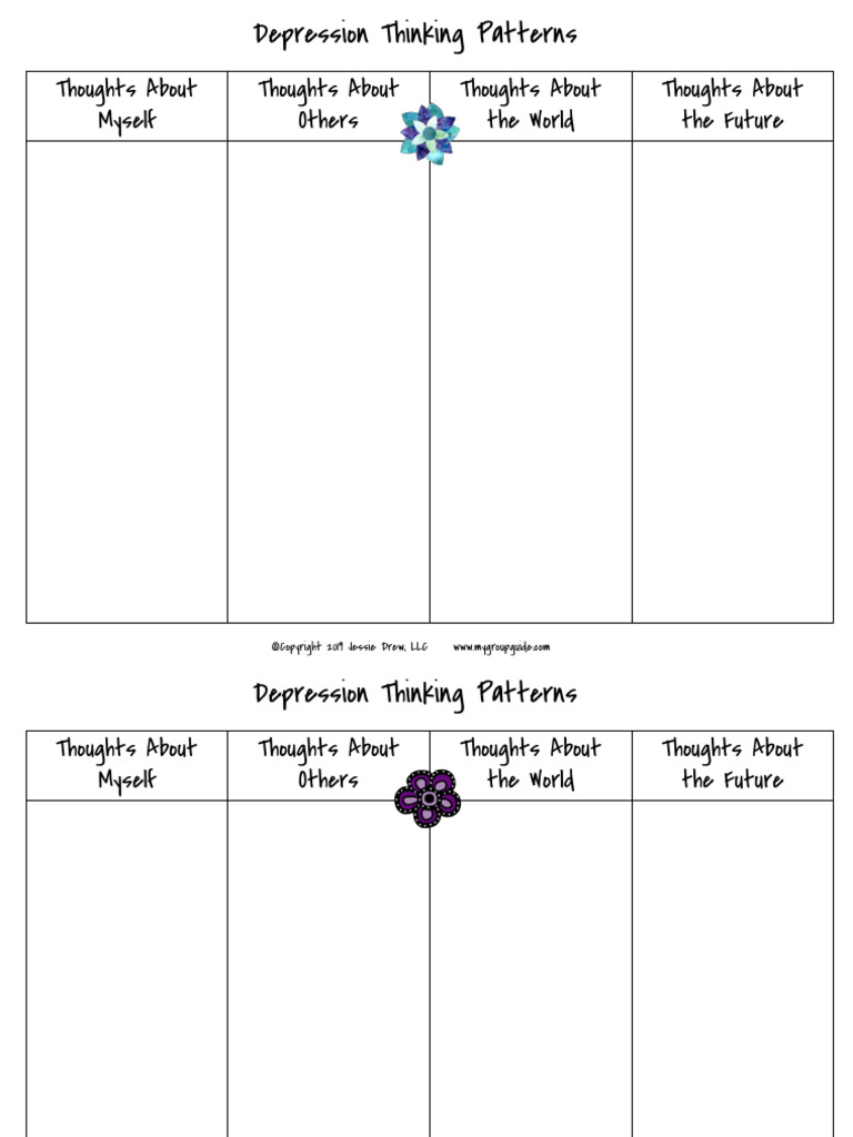 Worksheet Depression Thinking Patterns | PDF