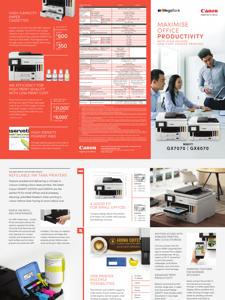 GX7070 G6070 Leaflet FA REV Apr24 | PDF | Printer (Computing) | Office ...
