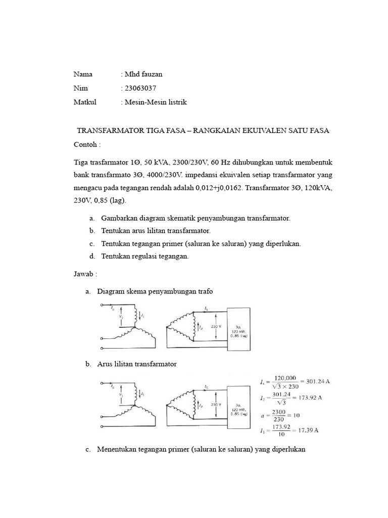 Mesin-Mesin Listrik Contoh Soal | PDF