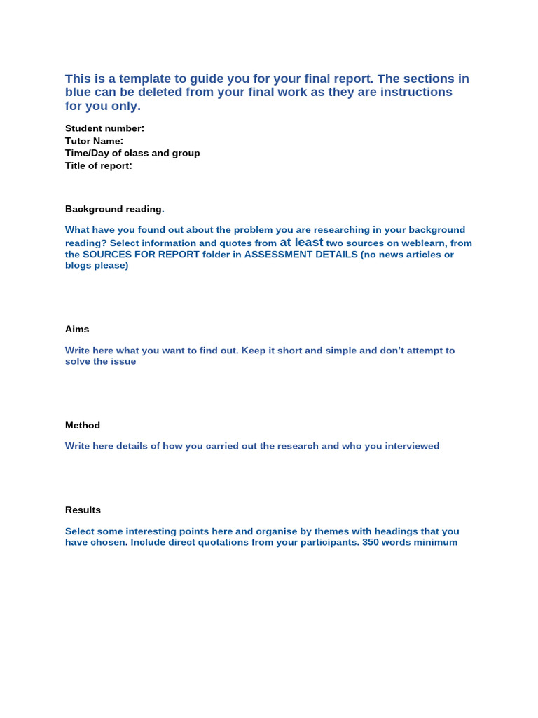 Template Final Report | PDF