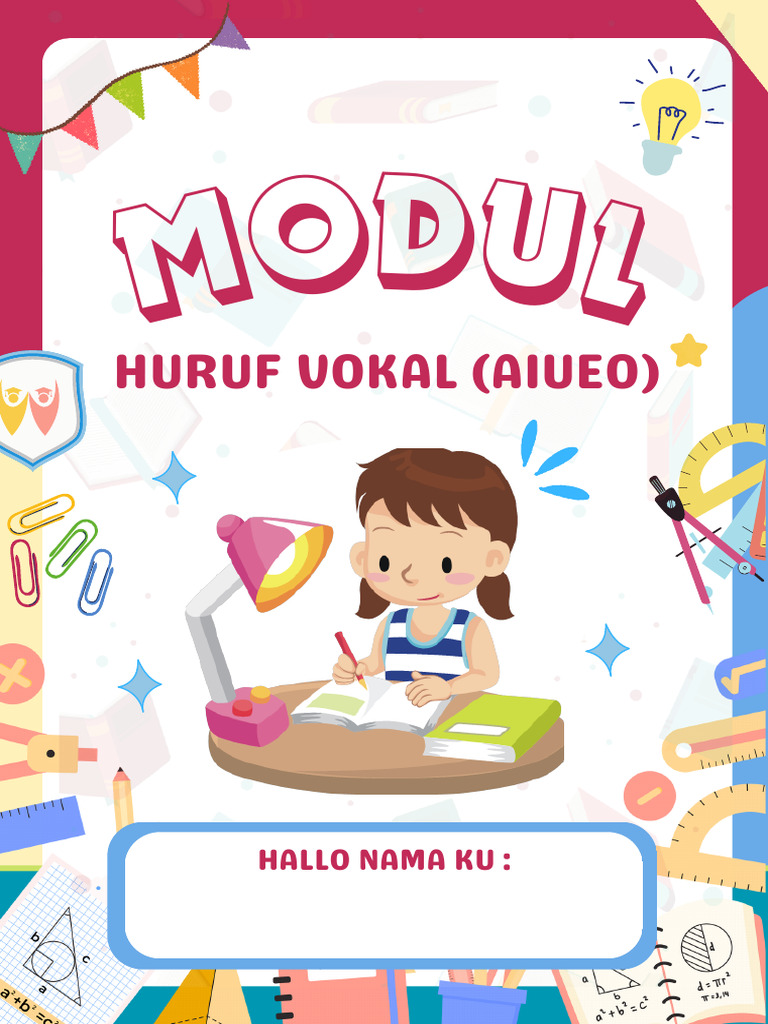 Modul Belajar Huruf Vokal AIUEO | PDF
