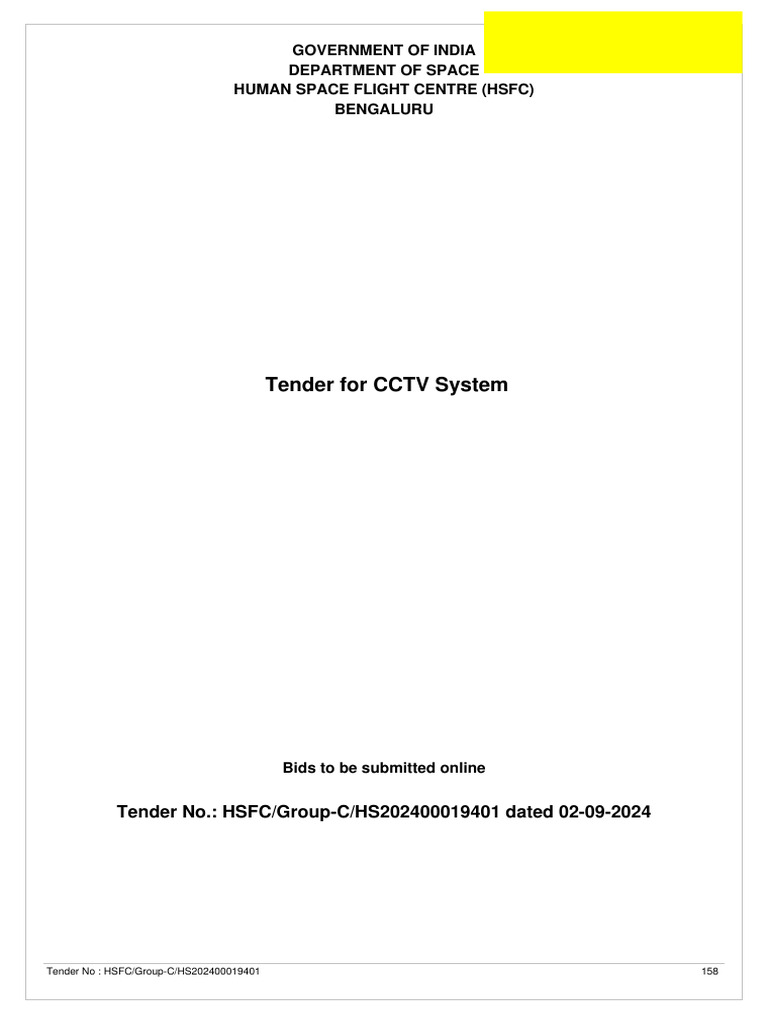 Tender Document HS202400019401 | PDF | Business