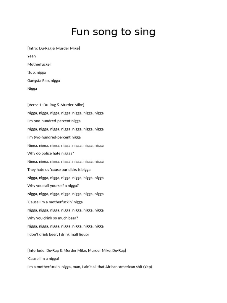 Fun Song To Sing | PDF