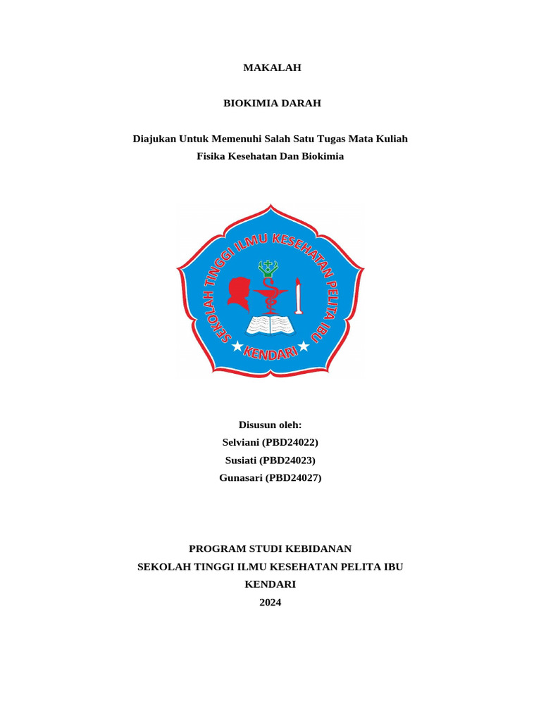 Makalah Biokimia Darah | PDF