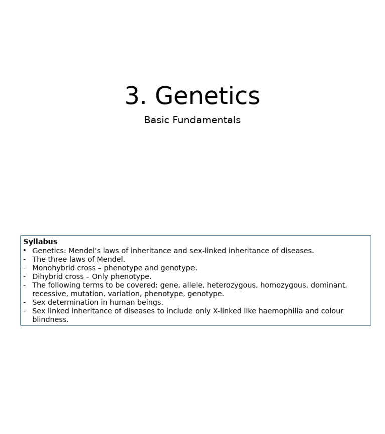 3 Genetics | PDF